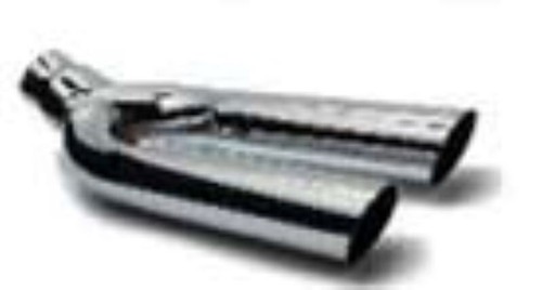 JGT200 JONES EXHAUST MUSTANG GT EXHAUST DUAL CHROME TIP 2" INLET 16.5 ...