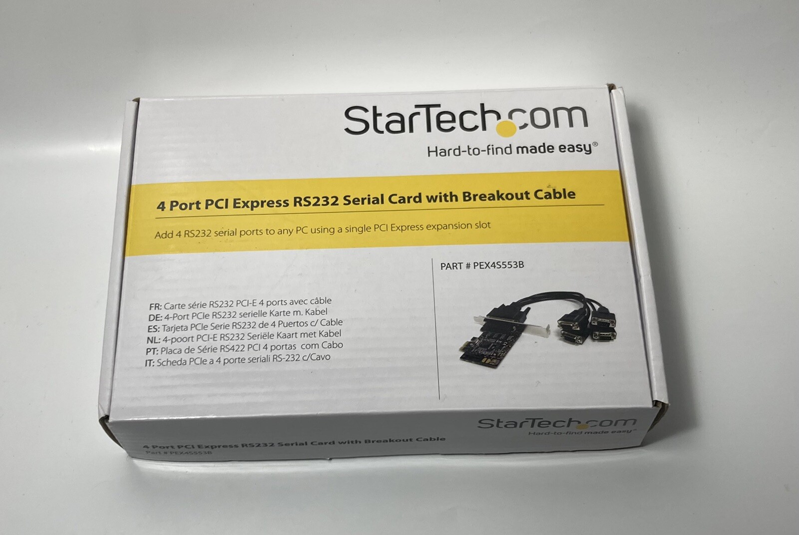 StarTech RS232 4 Port PCI Express Serial Card - PEX4S553B for sale ...