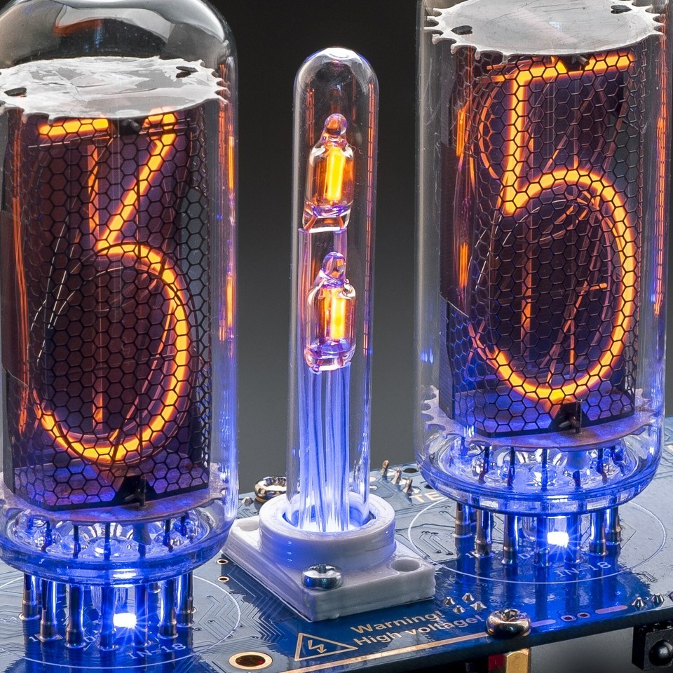 Glass Column 65mm 2 NE-2H Neon Lamps Dots for IN-18 Z5660M ZM1042 Nixie ...