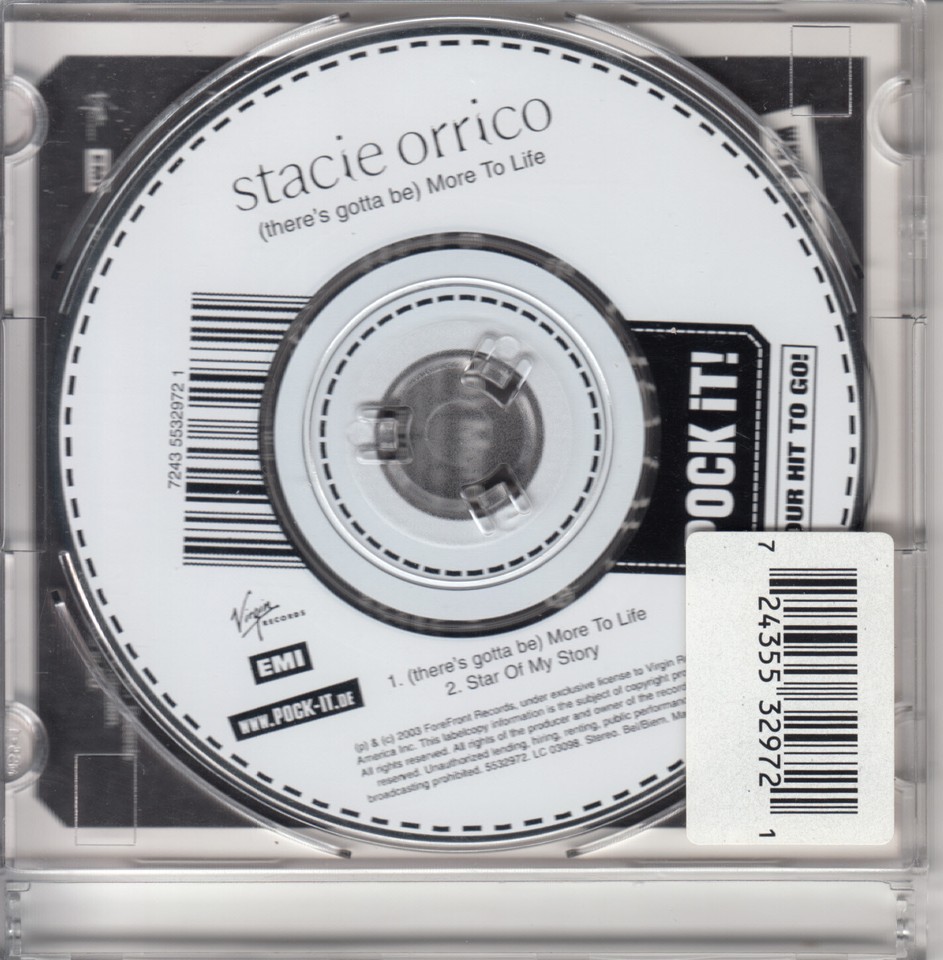 Stacie Orrico - (There's Gotta Be) More To Life (3") Mini Pock it CD ...
