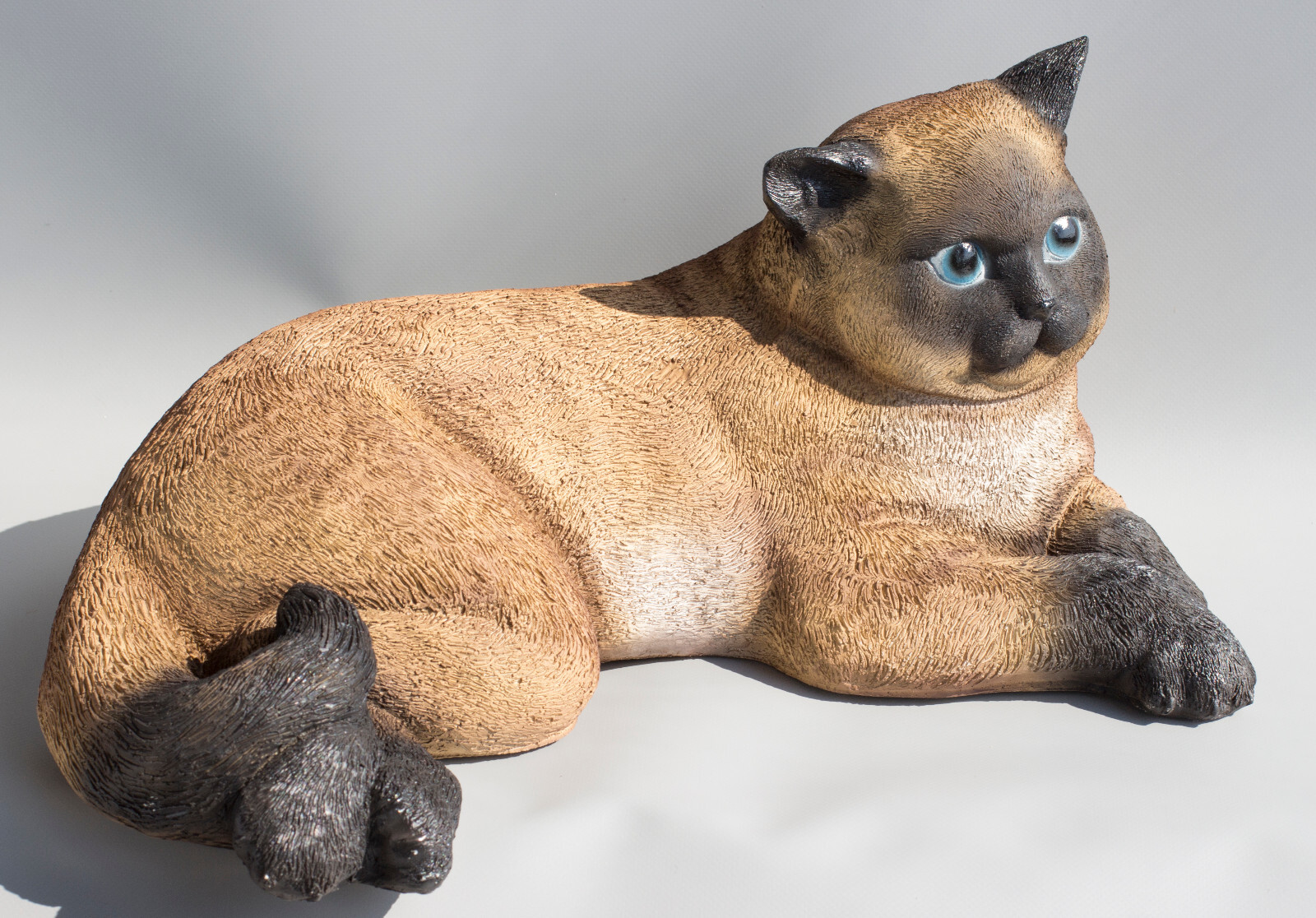 Large Coin Bank Siamese Cat Sculpture Unique Cash Storage Piggy Box ...