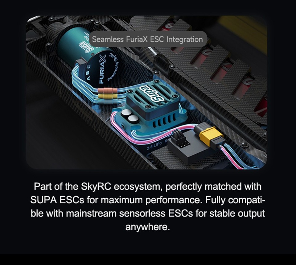 SKYRC FuriaX Supa 3650 Brushless Motor 60AESC 2-3S For 1/10 RC Truck ...