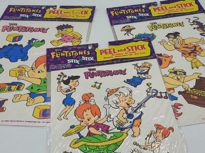 The Flintstones Peel & Stick 1994 Re-Usable Stickers SHEET x3 NEW ...
