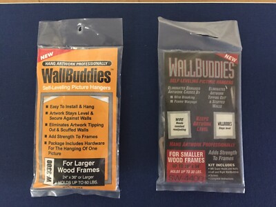 Wall Buddies For Wood Picture Hanging System, Self Leveling, Large ...