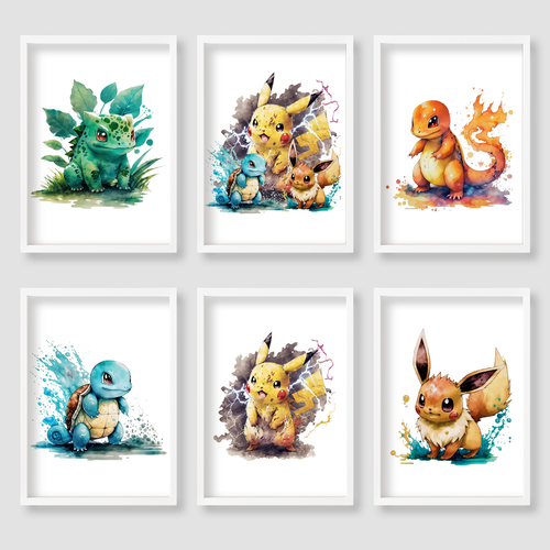 Pokémon Wall Art Cartoon Gaming Retro Poster Print Picture Gift Home A4 ...
