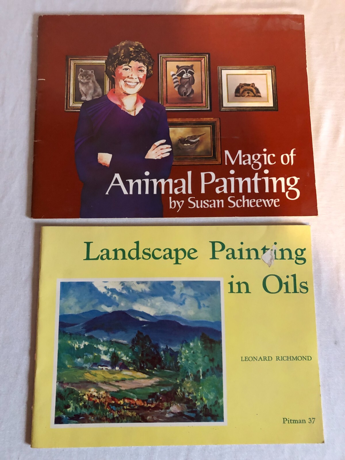 Lot of 2 Painting Books: Susan Scheewe Animal Painting and Landscape ...