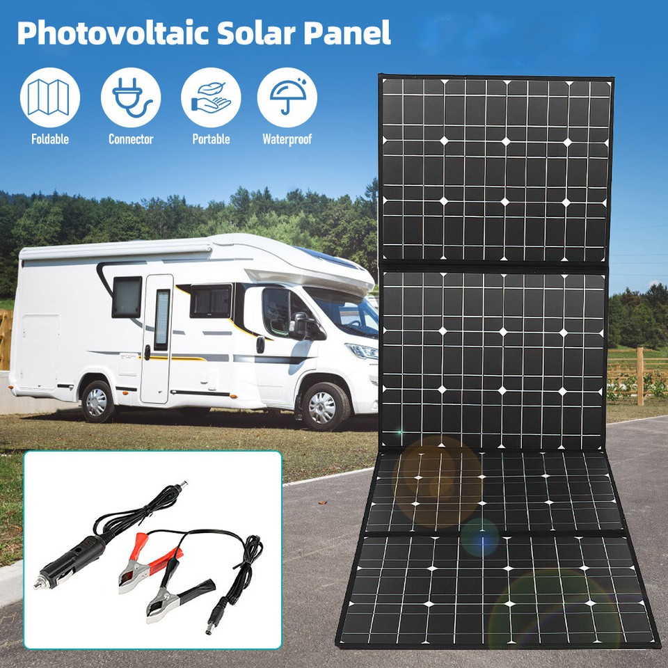 300W Portable Solar Panel Waterproof Foldable For Power Station Charge ...
