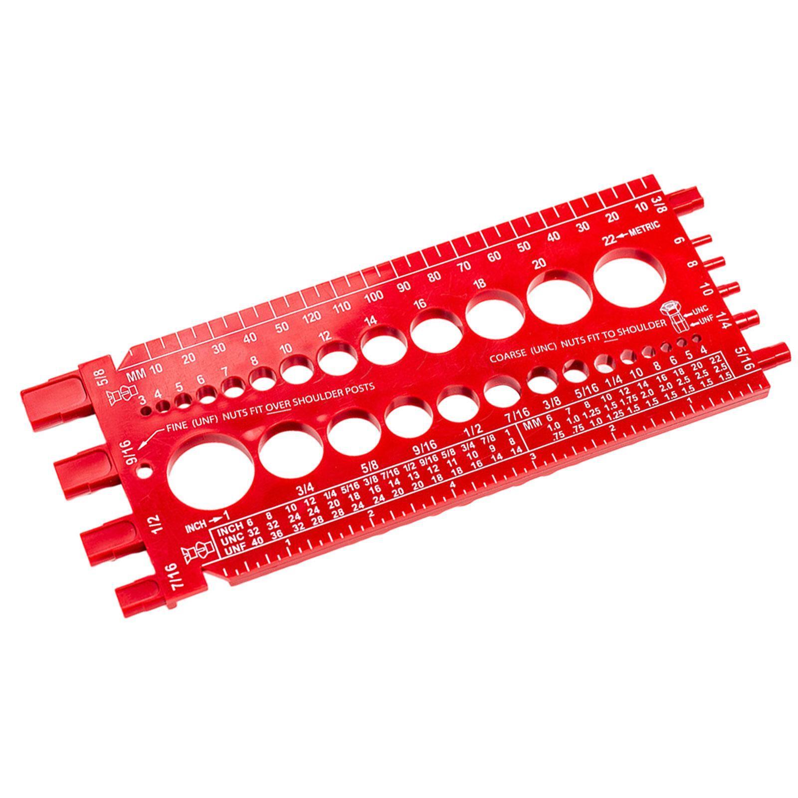 Drill Bit Gauge Easy to Read Compact Bolt Gauges Check Screws Measuring ...