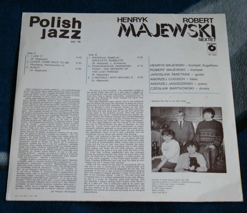 HENRYK ROBERT MAJEWSKI SEXTET CONTINUATION 1987 POLISH LP MUZA SX 2445 ...