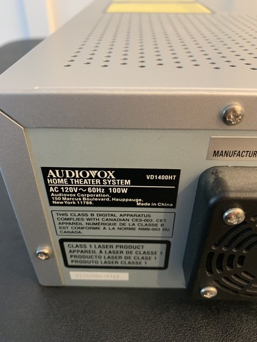 Audiovox Surround Sound DVD & VCR Combo Model VD1400HT VHS Works Only ...