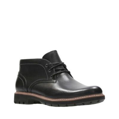 Clarks Mens Batcombe Lo Black Lea - Cushion Grip Boots UK 8,9,10,11,12 ...