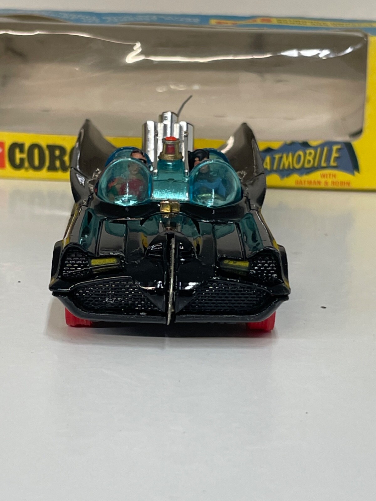 RARE All Original Corgi 267 BATMOBILE RED Wheels mint in box absolutely ...