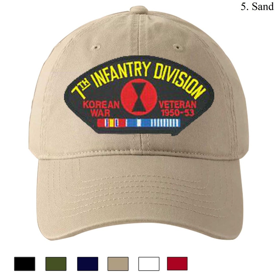 Embroidered Hat 7th Infantry Division Korean Veteran, Veteran Cap ...