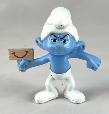 2013 McDonald's Smurfs Grumpy Smurf 3-D Movie Happy Meal Promotional 3. ...