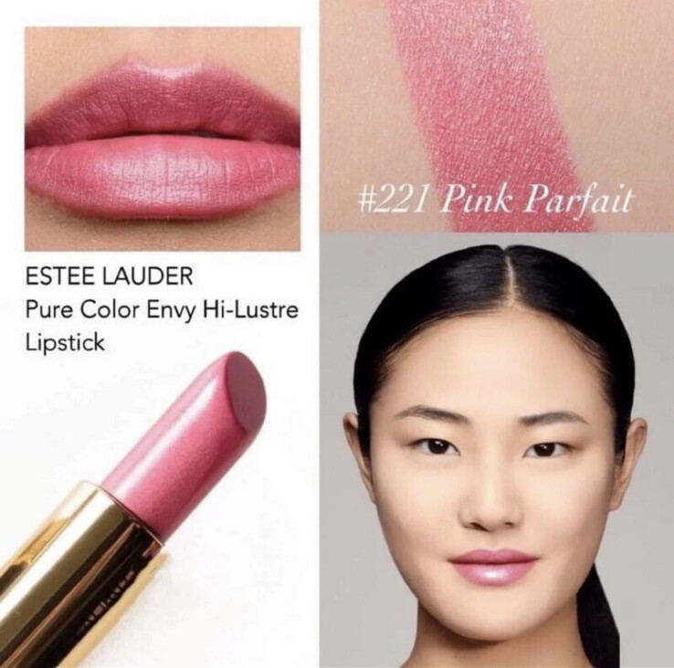 Estee Lauder lipstick PINK PARFAIT 221 pure color envy hi-lustre full ...