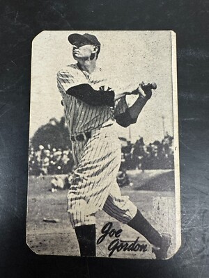 1947 Bond Bread Clipped Corner White Back Baseball Card Joe Gordon Ex+ ...