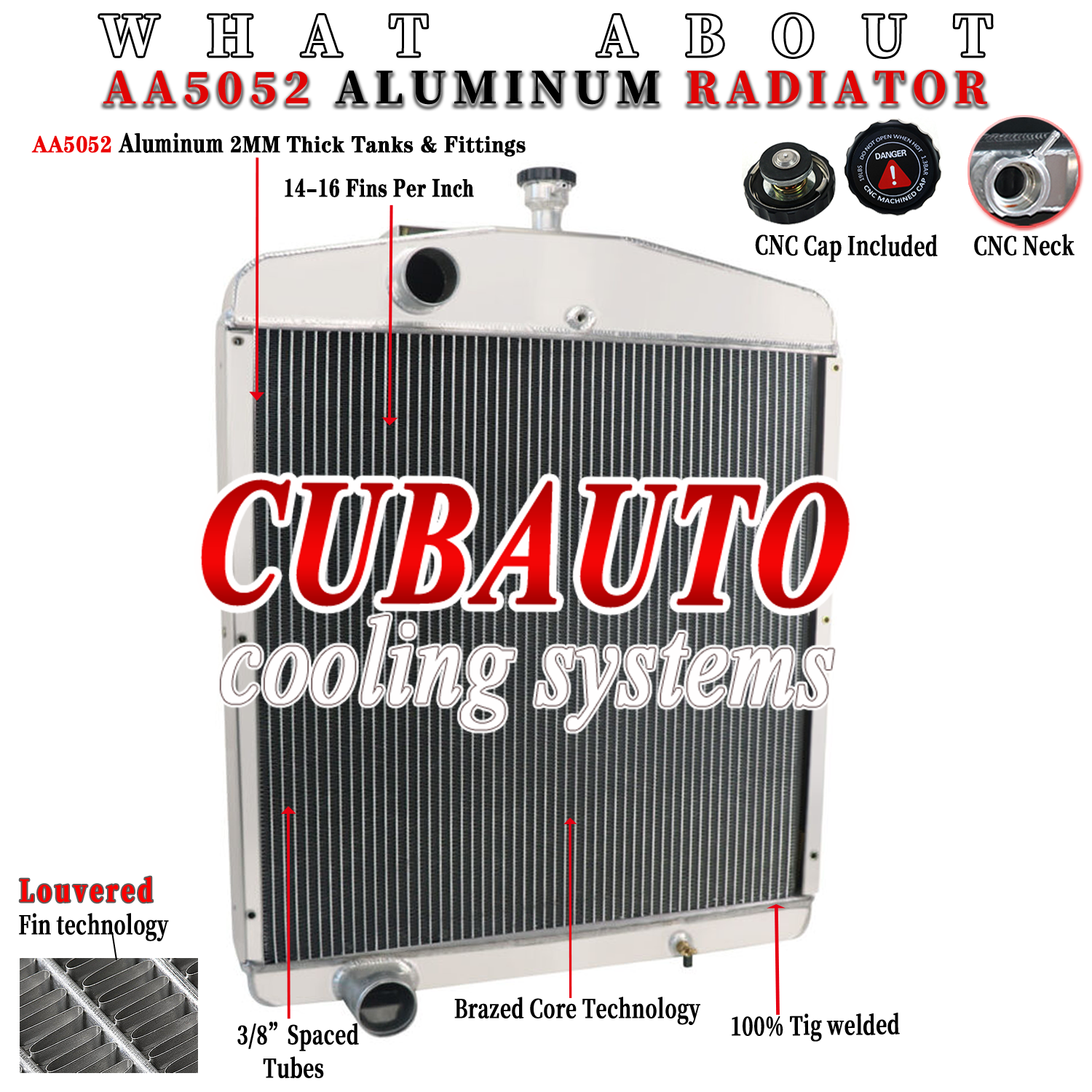 4-Row Tractor Radiator For Case IH 2390 2590 2594 3294 3394 3594 ...