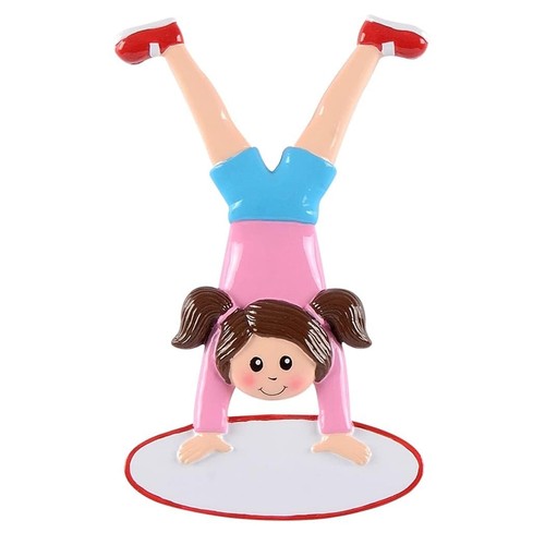 Tumbling Cartwheel Personalized Ornament- Handstand Gymnast Girl ...