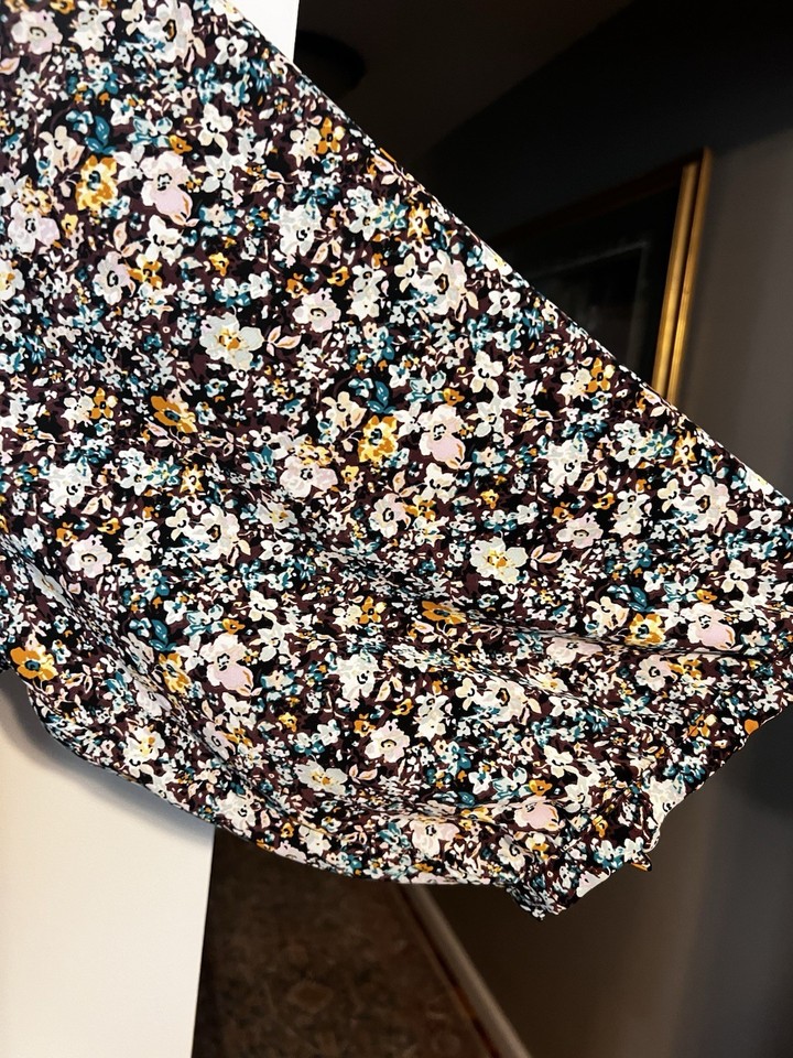 Catherines Top Womens 5X Brown Pink Lightweight Half Sleeve Lovely Fall ...