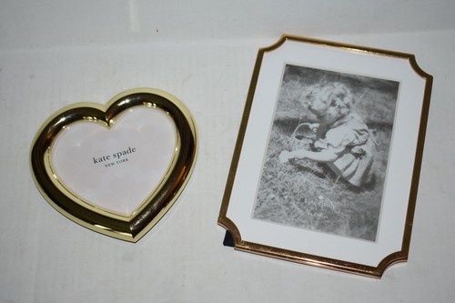 Kate Spade Lenox Gold Tone Frame Lot of 2- Heart Shape & Size 5 X 7 ...
