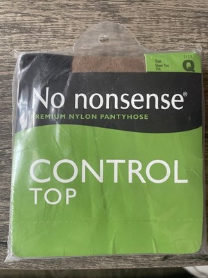 No Nonsense Control Top Nylon Pantyhose Q Sheer Toe Tan Trims Flattens ...
