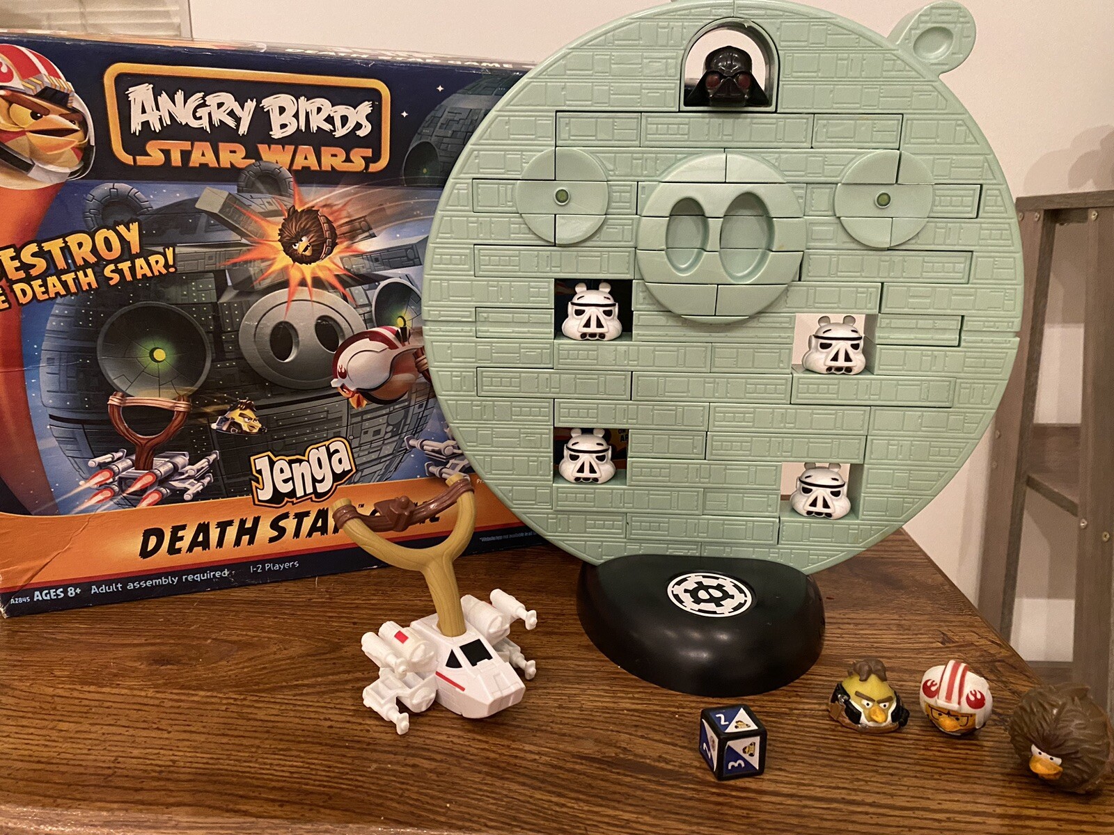 Star Wars Angry Birds Jenga Destroy The Death Star 2012 Hasbro Game ...