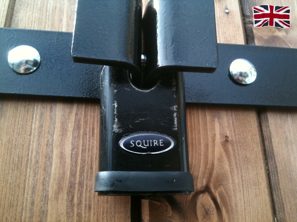 Security hasp and staple lock, padlock protection, unlike normal hasp ...
