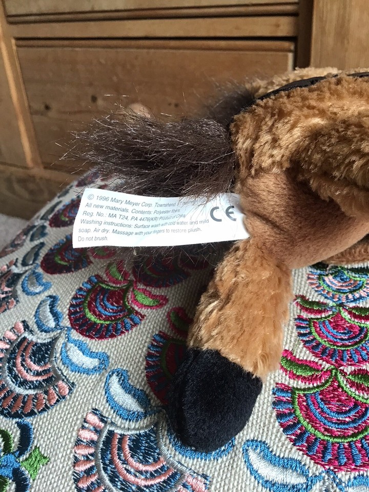 1996 Mary Meyer Brown Horse Pony Finger Puppet Soft Plush Stuffed ...