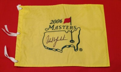 Phil Mickelson Golf Autographed Signed 2006 MASTERS Pin Flag Winner JSA ...