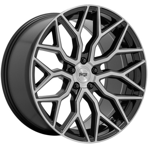 4-Niche M262 Mazzanti 22x10 5x130 +30mm Black/Brushed Wheels Rims 22 ...