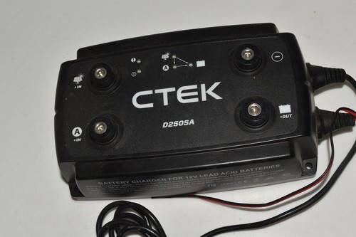CTEK D250SA DUAL INPUT BATTERY CHARGER FOR 12V LEAD ACID BATTERIES ...