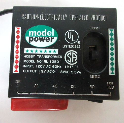 Vintage Model Power Hobby Transformer RL-1250 Train Power Supply HO ...
