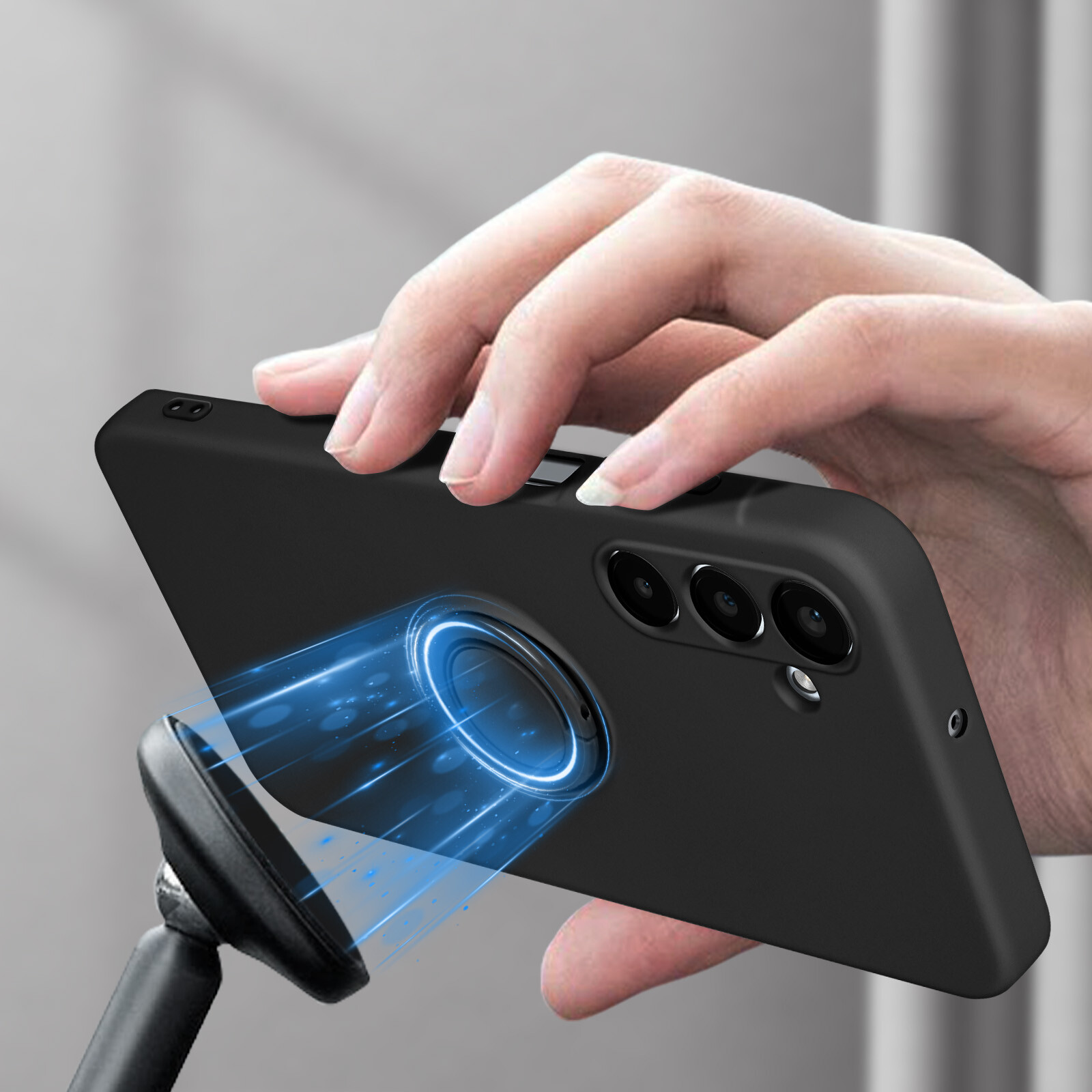 Coque pour Samsung Galaxy A05s Bague Support Silicone Flexible Avizar ...