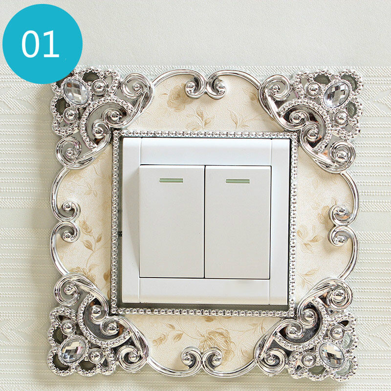 3D Resin Light Switch Surround Sticker Cover Socket Plate Panels Wall ...