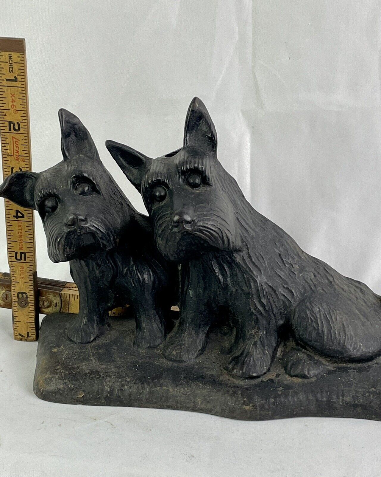 Antique /Vintage Black SCOTTISH Terriers , Cast Iron DOOR STOP NSM Co ...