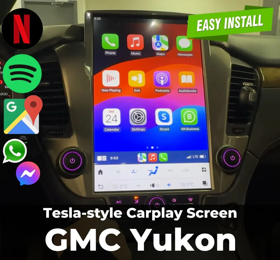 Android Smart Radio Tesla Screen GPS for GMC Yukon Chevrolet Tahoe 2014 ...