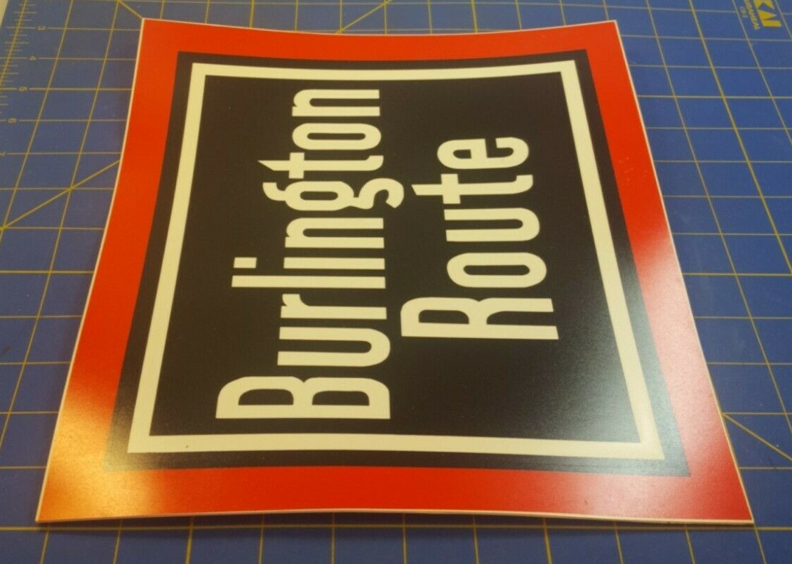 BURLINGTON ROUTE RAILROAD SIGN Silksreened on Styrene plaque. | eBay
