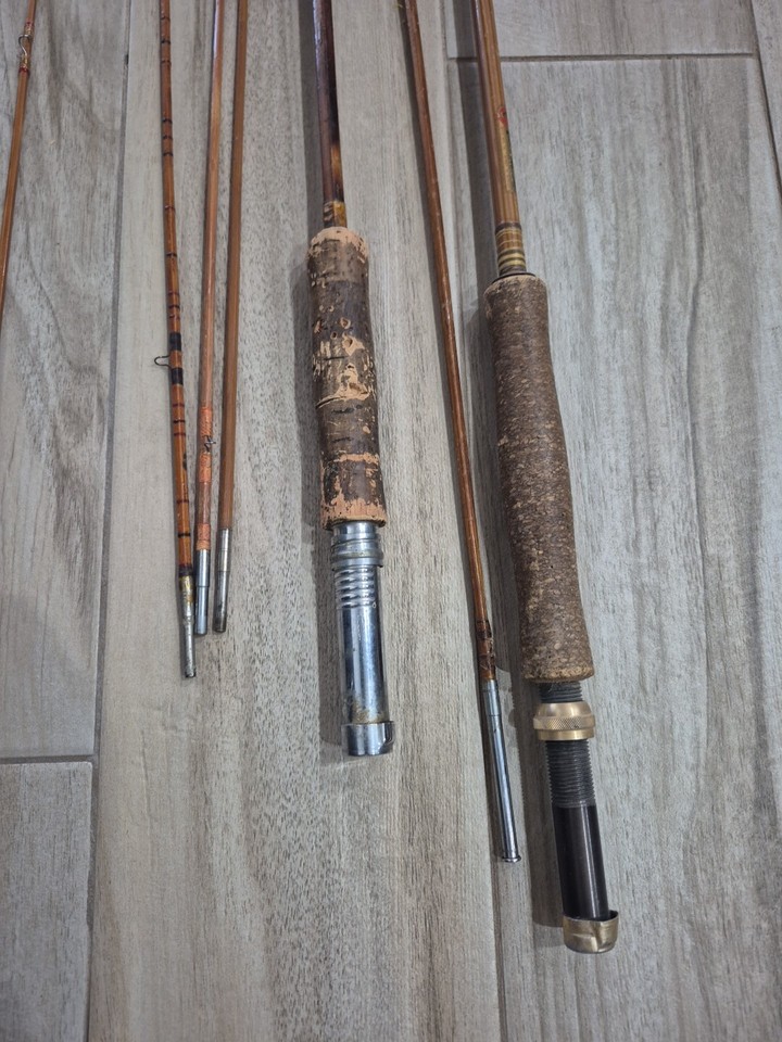 Lot Vintage Bamboo Fly Rods, Betts 34F, Fishing Fool, Golden Bamboo | eBay