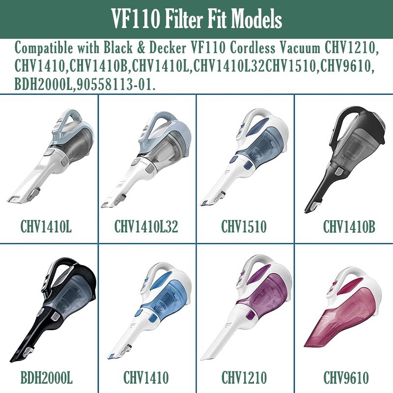 2~10x New Filter Replacement For Black & Decker VF110 Dustbuster part ...