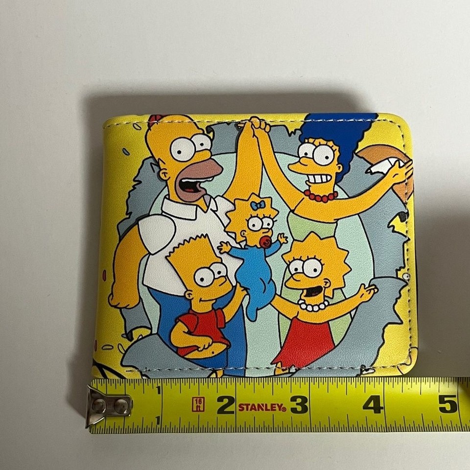 The Simpsons Homer Bart Faux Leather Wallet New Yellow 90s Cartoon ...