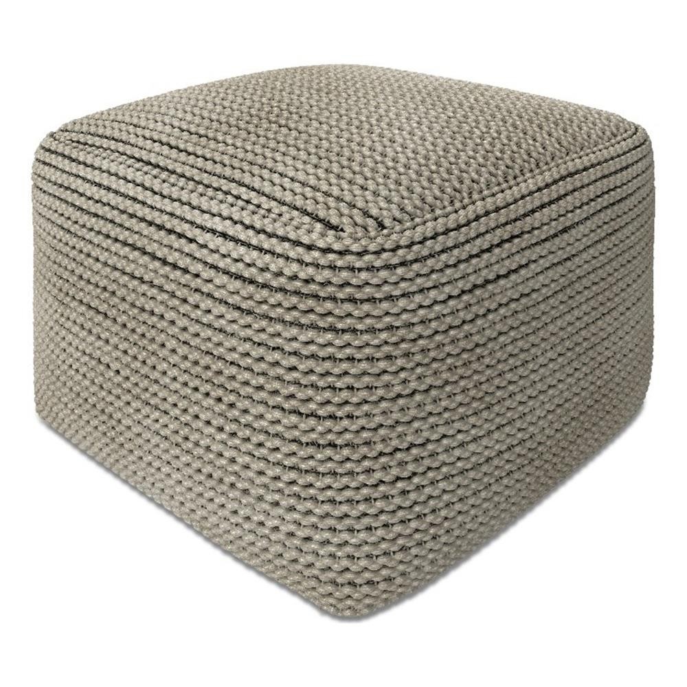 Eastmont Boho Square Pouf in Cream Polystyrene Filling | eBay