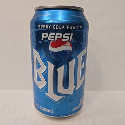 Original 2004 Pepsi Blue Berry Cola Fusion Aluminum Soda Can Empty 12 ...