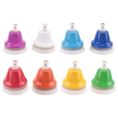 2X(Desk Bells, 8 Notes Diatonic Metal Hand Bells, Music Bells ...