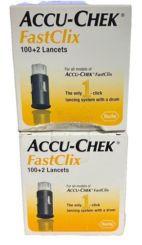 Accu-Chek FastClix~Lot Of 2 Boxes X 102 Cnt~Exp~25~26~$15.99~FR SHP | eBay