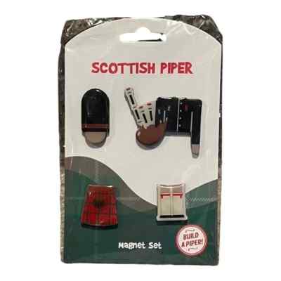 Build a Piper Scottish Fridge Magnet Set 4 Magnets Kilt Bag Pipes New ...