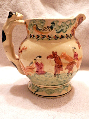 Vintage Wedgewood Dye Ken John Peel Fox Hunt w/Dog Handle Pitcher/Jug ...