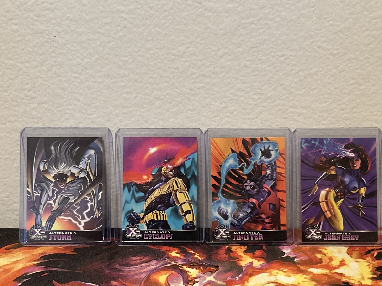 Lot of 4 1995 Marvel X-Men Fleer Ultra Cards Alternate X Storm Cyclops ...