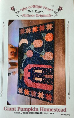 Giant Pumpkin Homestead Pattern By Deb Eggers Table Topper 15" X 29" | eBay