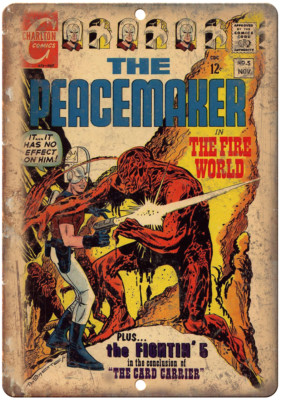 The Peacemaker Charlton Comics No 5 Cover 12" x 9" Reproduction Metal ...
