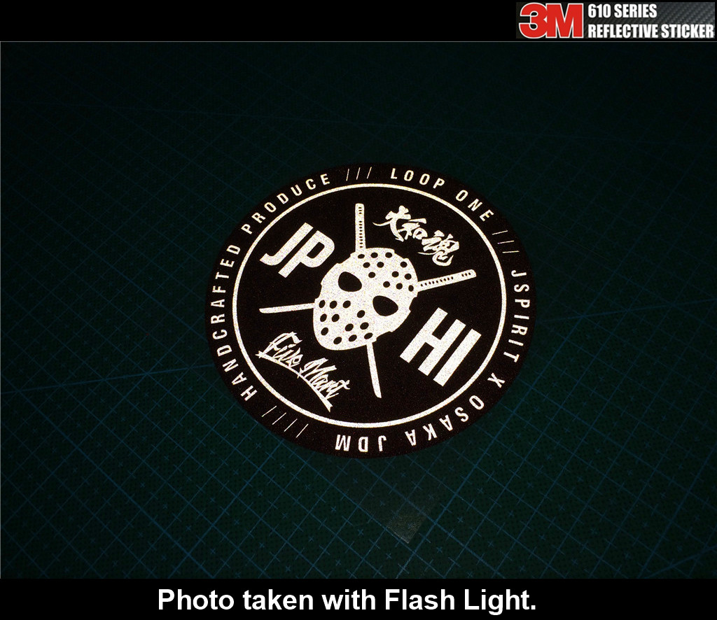 LOOP ONE JP HI Five Mart JSPIRIT X OSAKA JDM Car decal Reflective ...